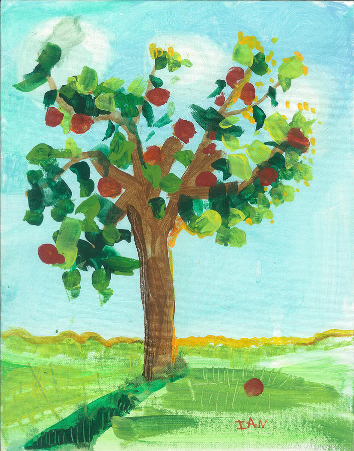 Apple Tree Painting by Ian Reynolds - Fine Art America