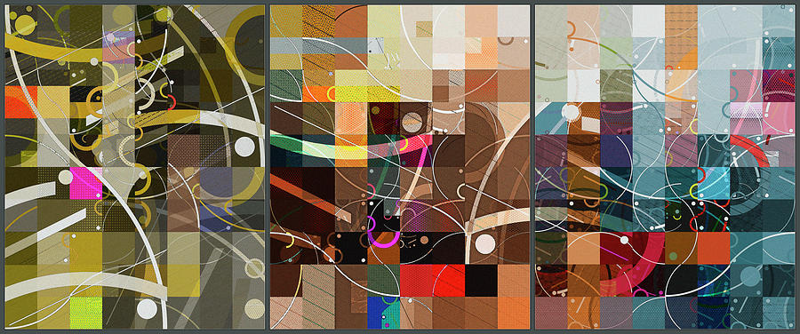 Arraygraphy - Icerink Plot-Fantasia Triptych Digital Art by Arthur ...