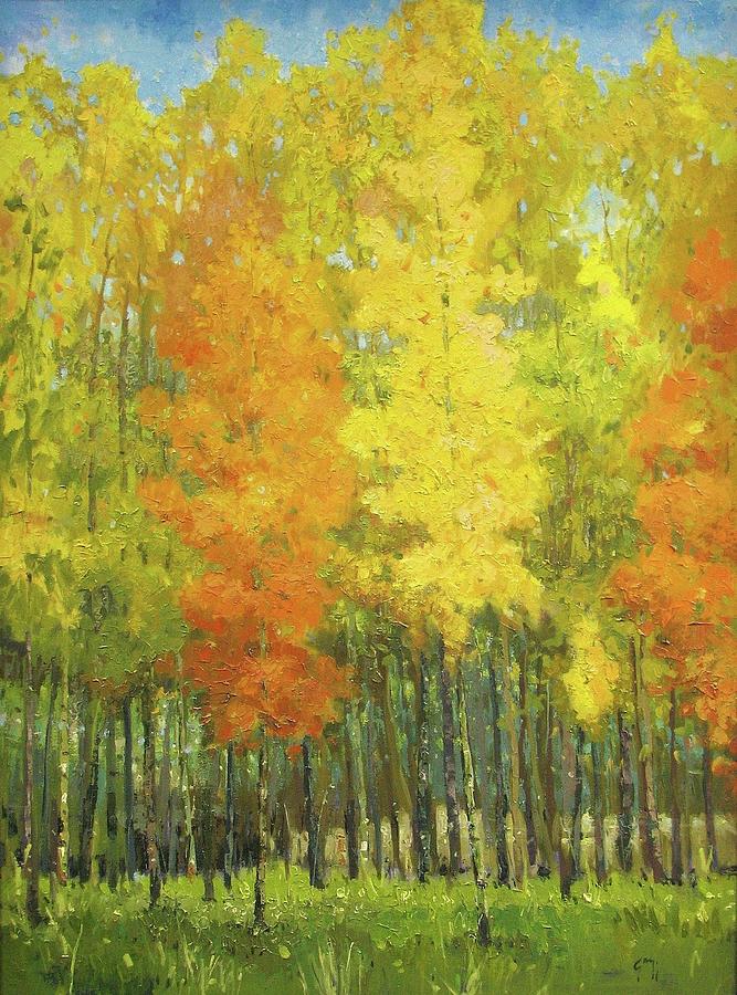 Aspen Grove Painting by Doug Gorrell - Fine Art America