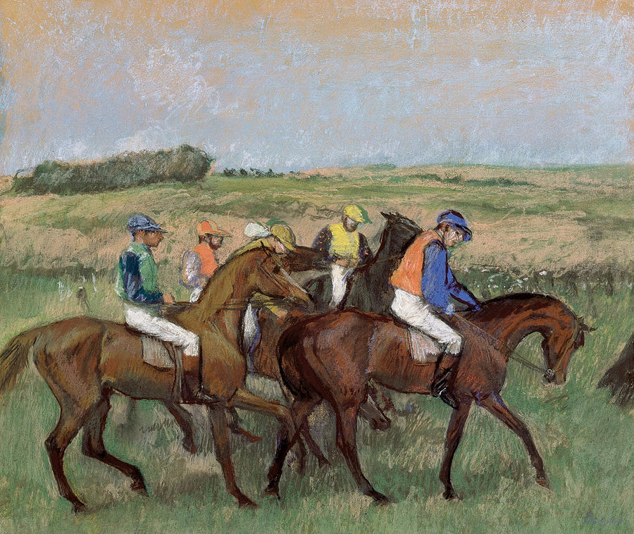 At the races 1885 Painting by Edgar Degas - Fine Art America
