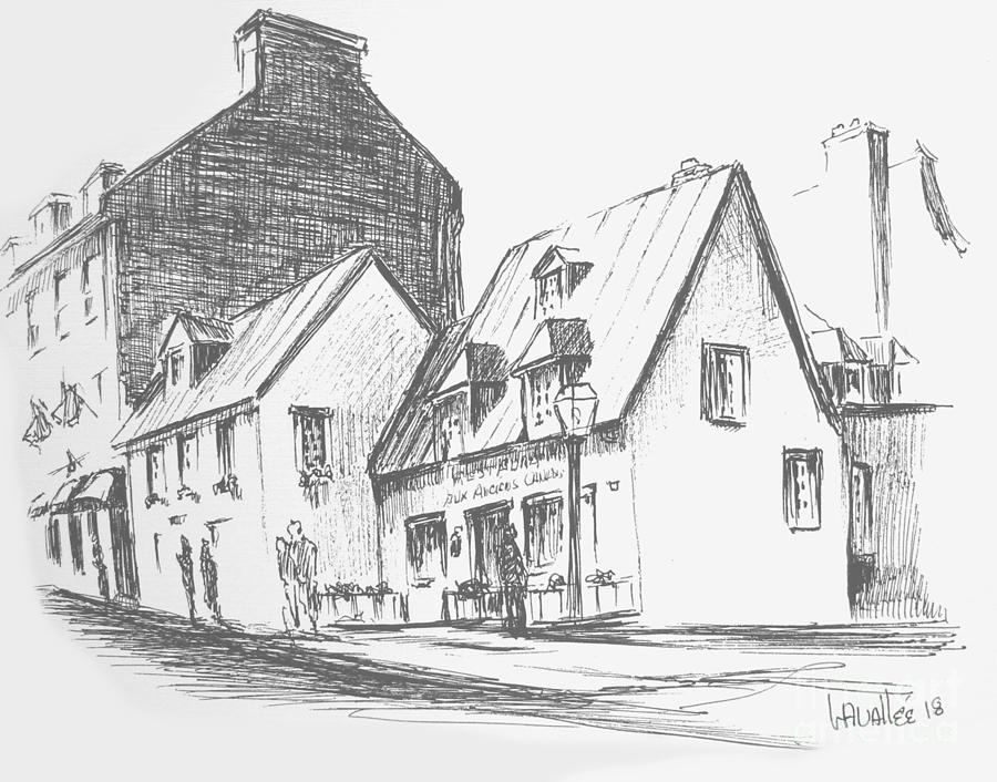 Aux Anciens Canadiens Drawing by Louise Lavallee