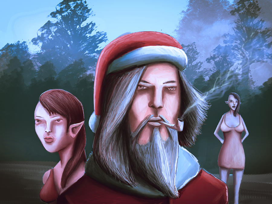 Bad Santa Sexy Elf Party Digital Art By Rui Barros Fine Art America