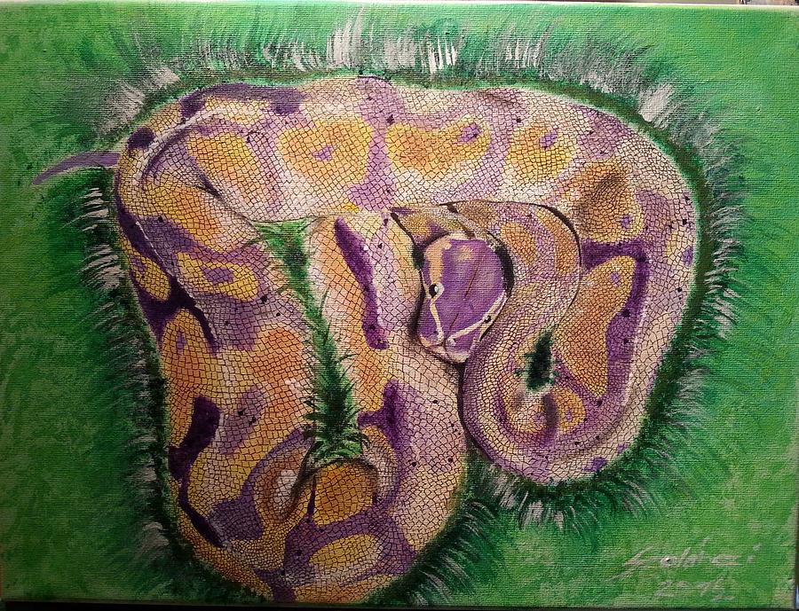Ball python Painting by Judit Szalanczi - Pixels