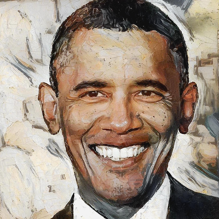 Barack Obama Portrait 1 Digital Art by Yury Malkov - Fine Art America