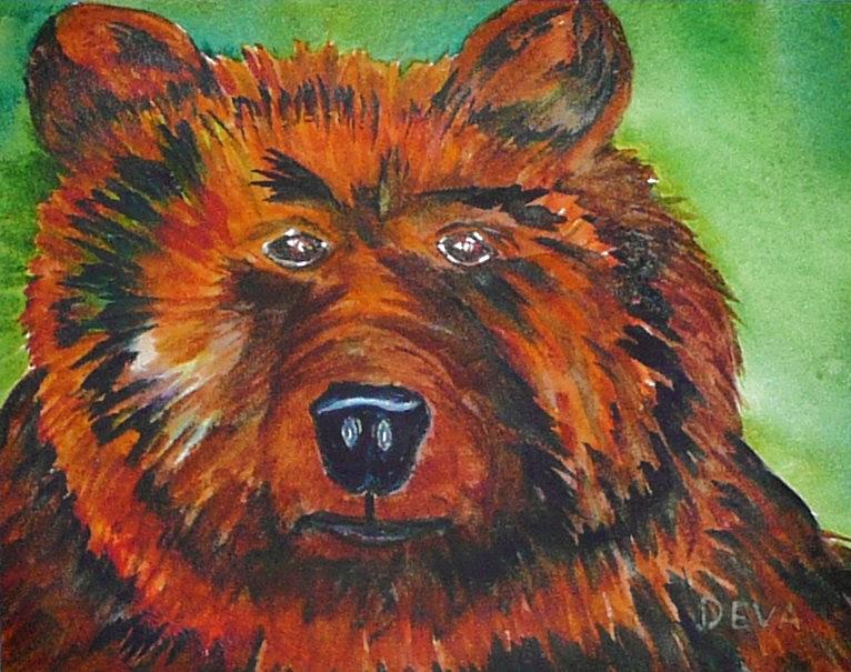 Basic Brown Bear Painting by Deva Claridge - Pixels