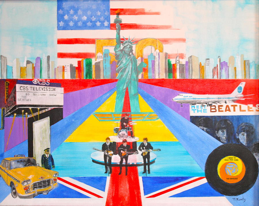 Beatles 50 Years Painting by Nancy Kuntz - Fine Art America