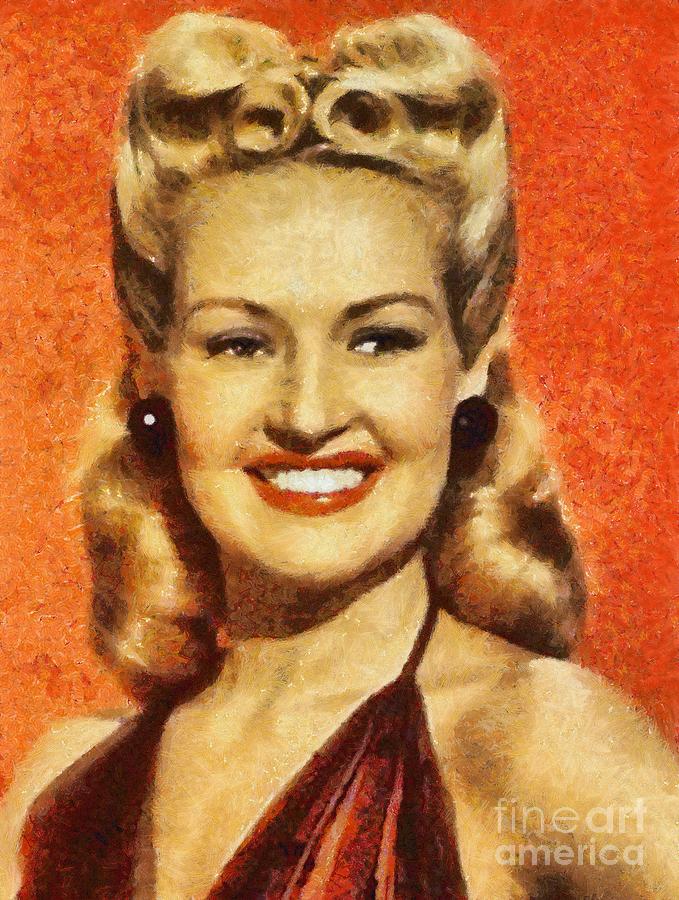 Betty Grable, Vintage Hollywood Actress and Pinup Painting by Esoterica Art Agency - Pixels Merch