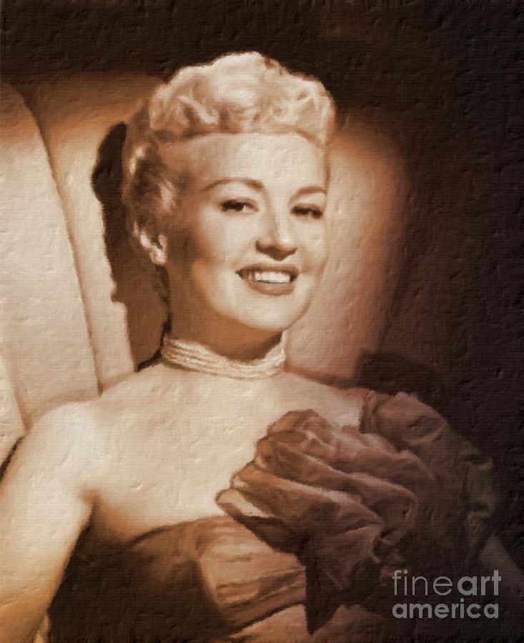 Betty Grable, Vintage Hollywood Actress Painting by Esoterica Art Agency - Pixels