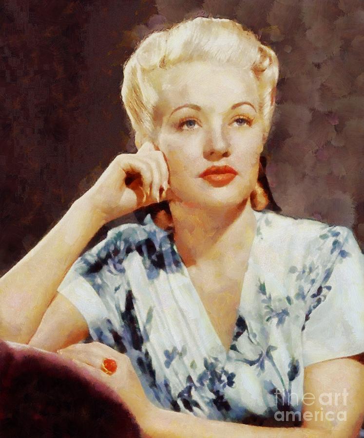 Betty Grable, Vintage Hollywood Actress Painting by Esoterica Art Agency - Pixels Merch