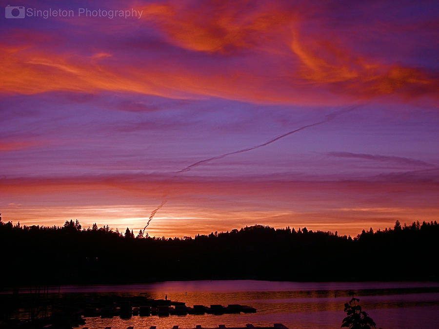 Big Bear CA Sunset Photograph by Bart Singleton | Fine Art America