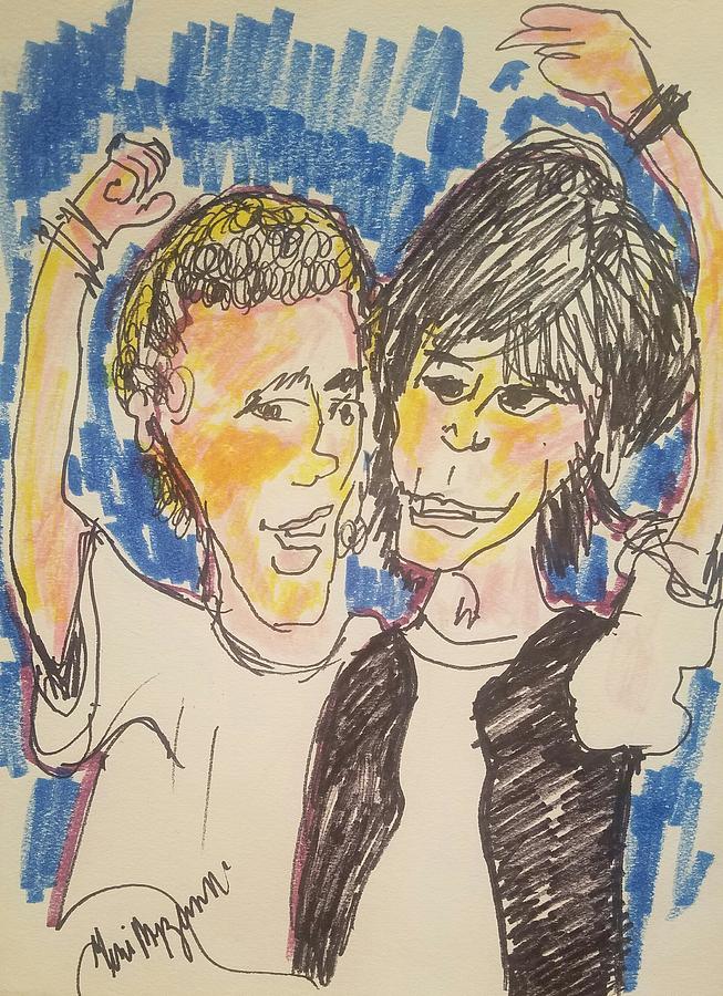Bill And Ted Excellent Adventure Drawing by Geraldine Myszenski