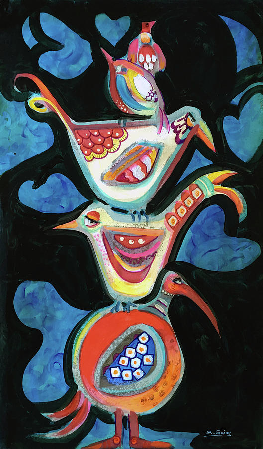 Birdstack Painting by Shane Guinn - Fine Art America