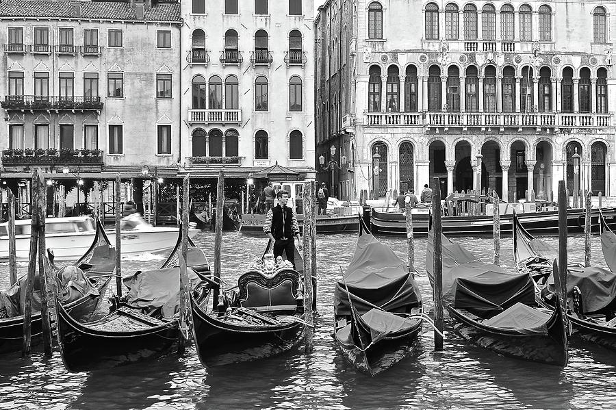 Black and White Grand Canal Photograph by Frozen in Time Fine Art ...