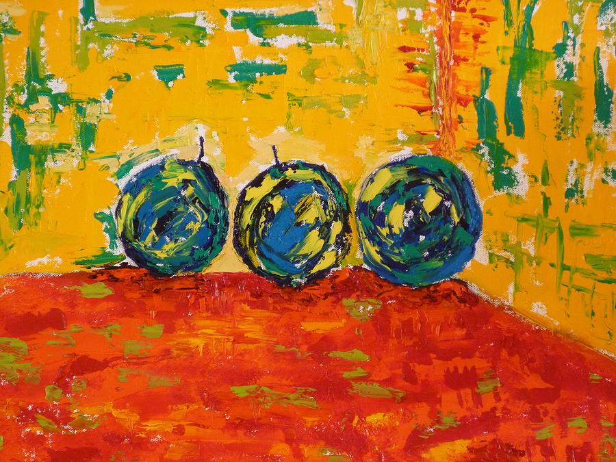 Blue Apples Painting by Peter Silkov - Fine Art America