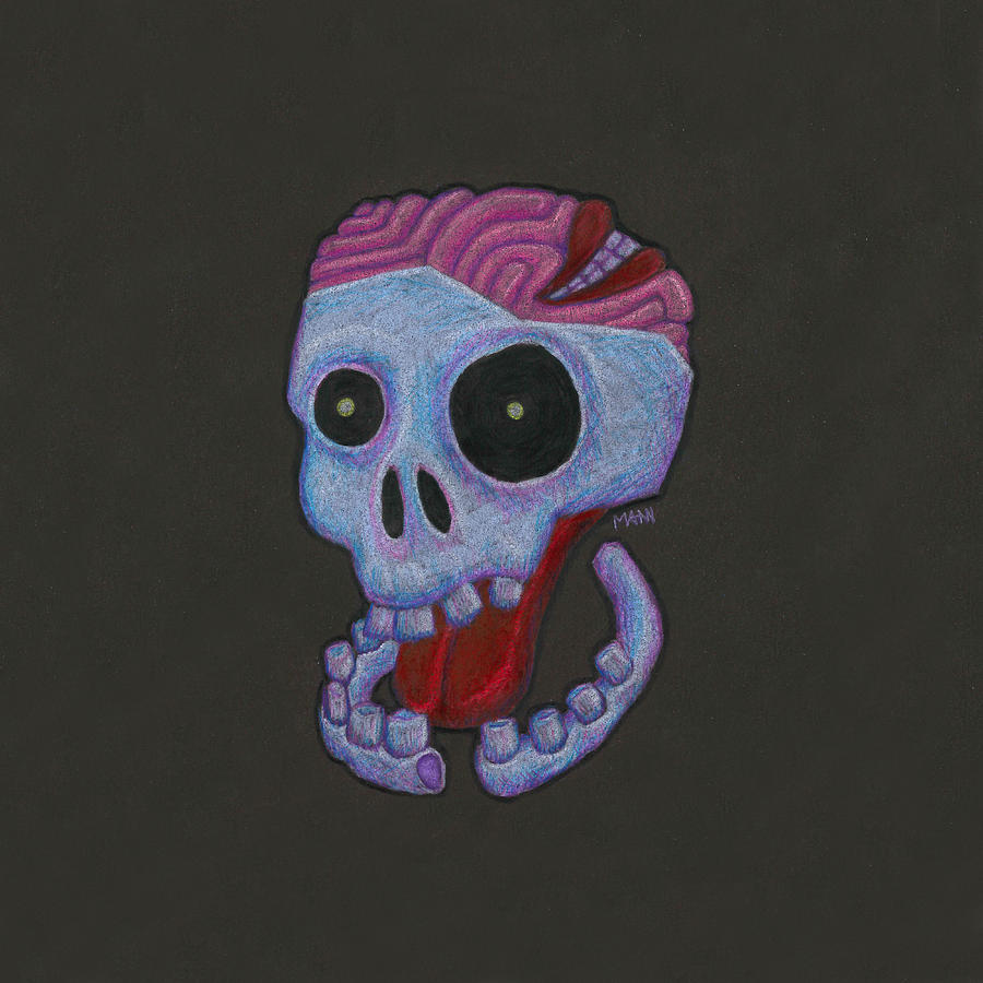Bone Head Drawing by Maynard Mann - Fine Art America