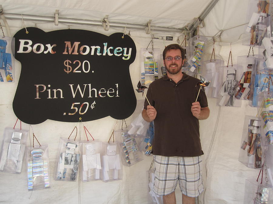 Box Monkey Mixed Media by Alfred Castor - Pixels