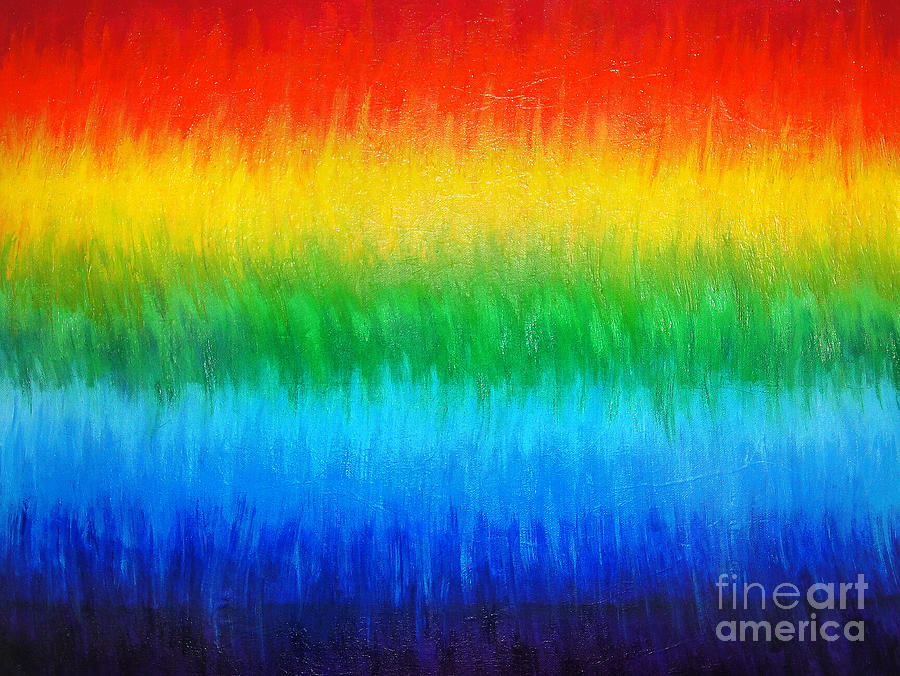 Bright rainbow Painting by Sofia Goldberg - Fine Art America