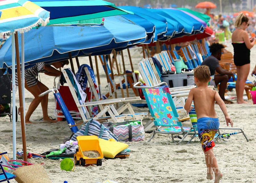 Busy Beach Day Photograph by Diann Fisher - Pixels