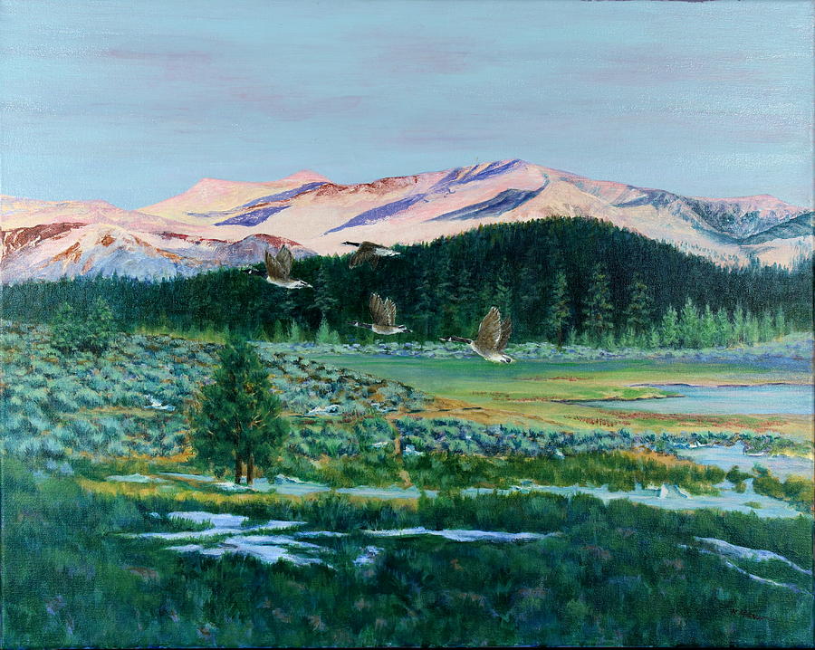 Carson Range from the West Painting by Kenneth Mann - Fine Art America