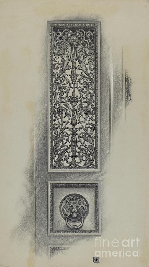 Cast Iron Panel Drawing by Ralph Atkinson - Fine Art America