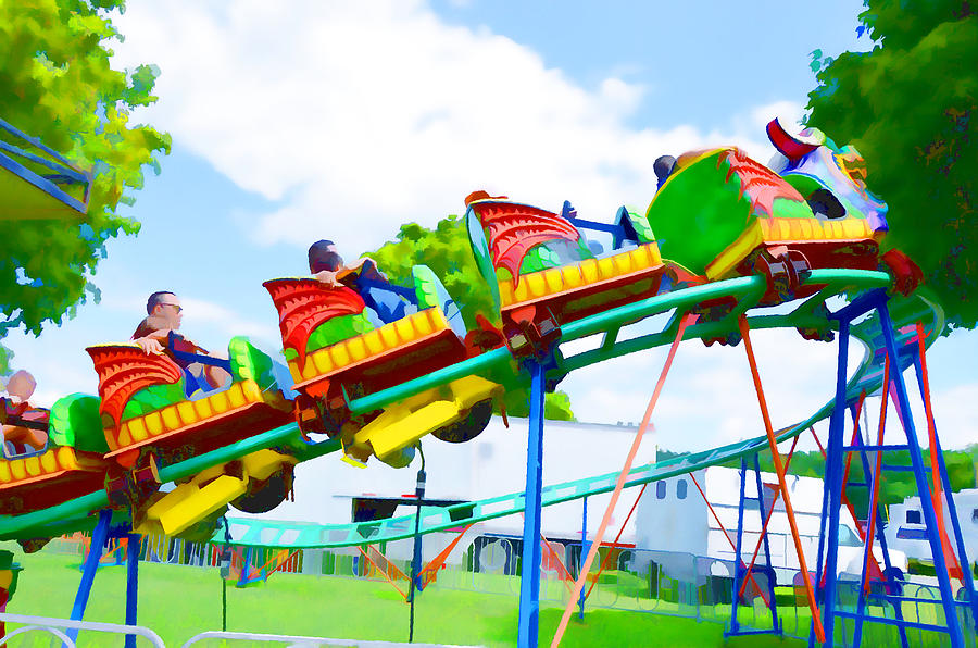 Chinese Dragon ride 1 Painting by Jeelan Clark - Pixels