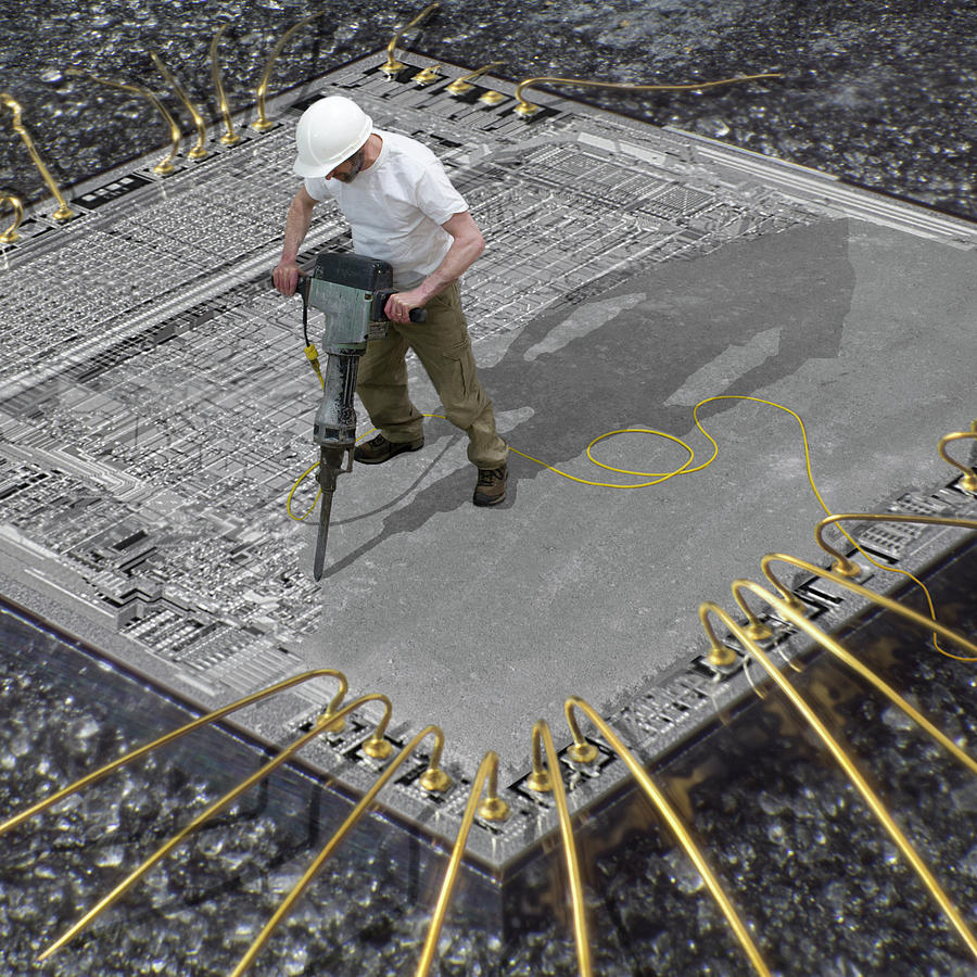 Chip Building Photograph by Byte Covers - Pixels