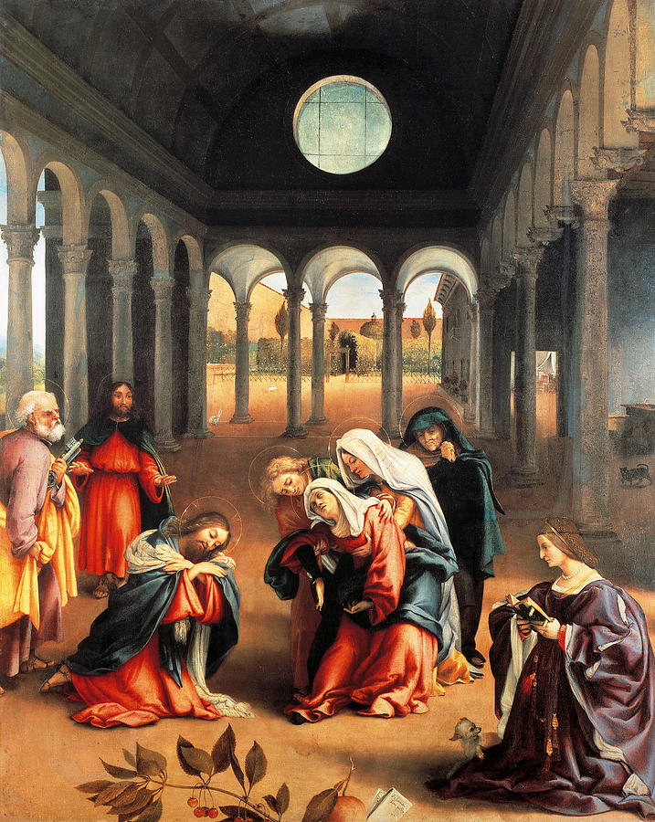 Christ Taking Leave of his Mother Painting by Lorenzo Lotto Christ Taking Leave of his Mother Painting by Lorenzo Lotto