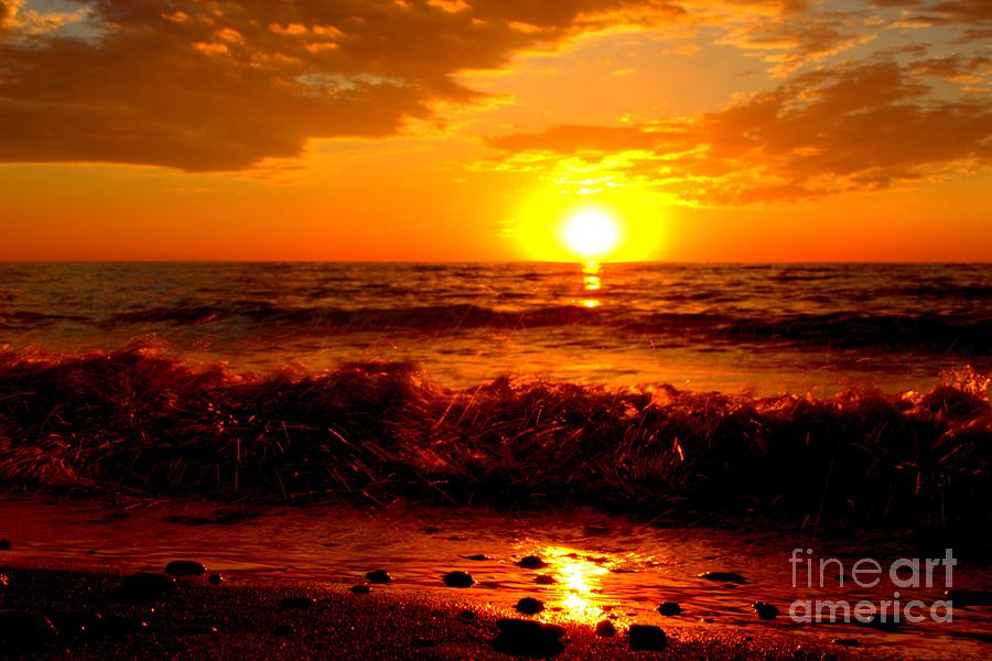 Chrome Sunset Splash 2 Photograph by John Scatcherd - Fine Art America