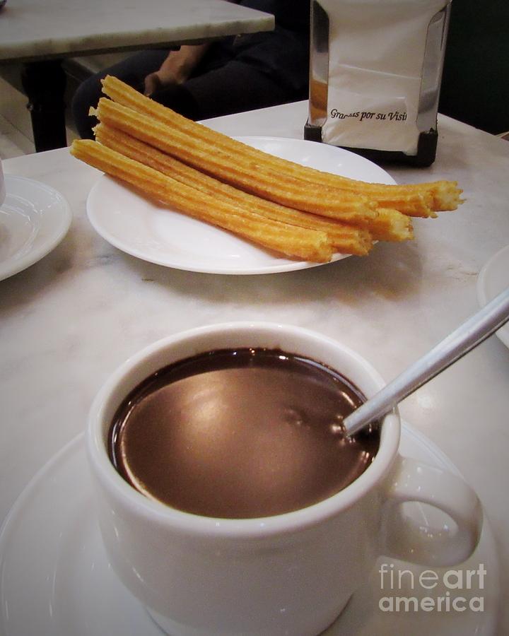 Churros y chocolate Photograph by Julie Pacheco-Toye | Pixels