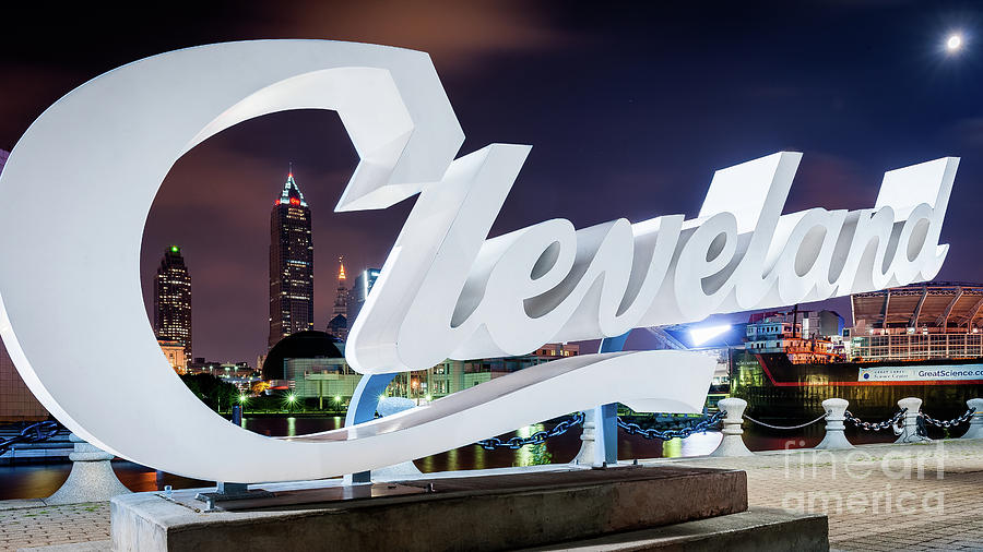 Cleveland Script sign E.9th Photograph by Frank Cramer - Fine Art America