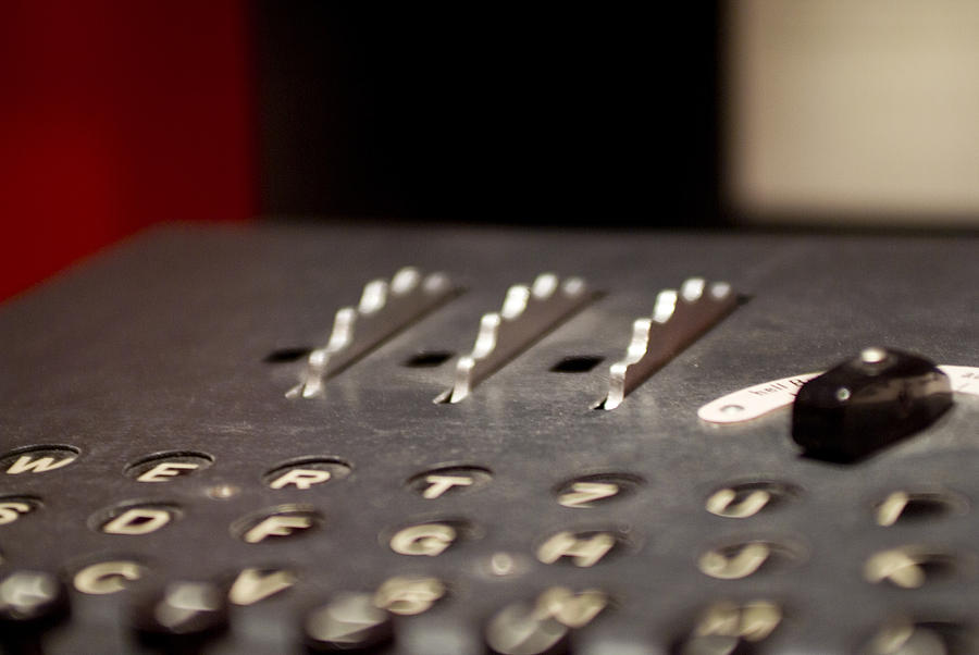 Close View Of Enigma Cipher Machine Photograph by Todd Gipstein
