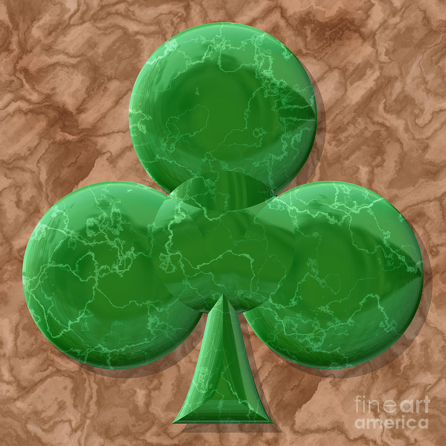 Club shape frame with seamless generated texture Digital Art by ...