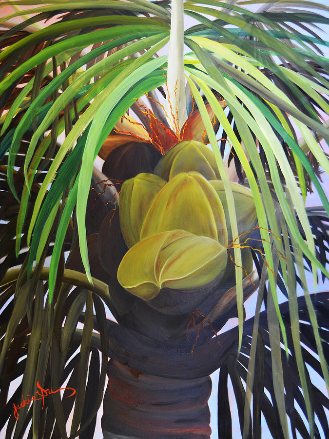 Coconuts tree Painting by Jackie Su - Fine Art America