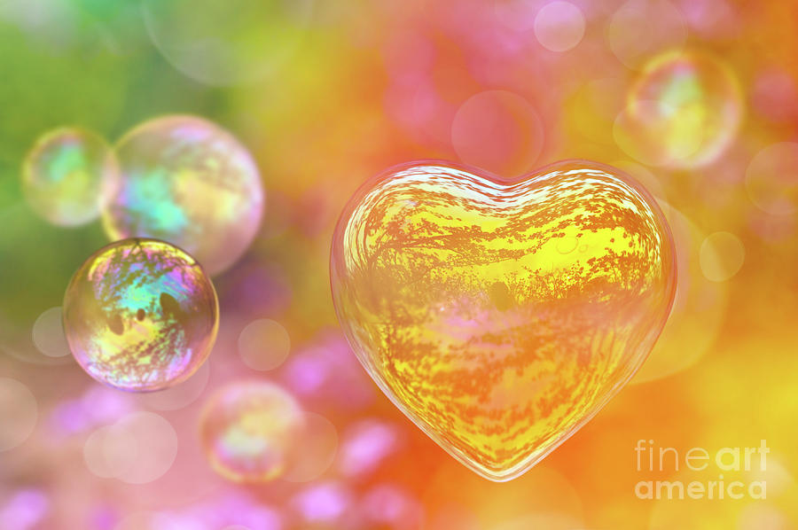 Colored Love bubble Photograph by Delphimages Photo Creations - Fine Art America