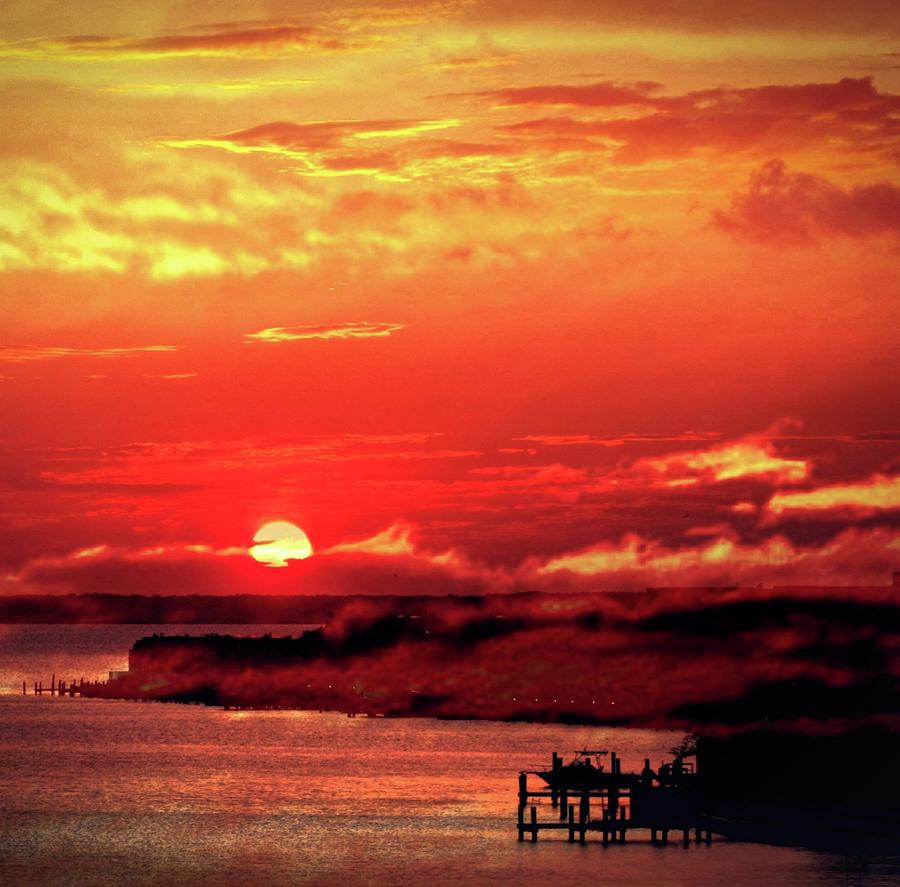 Colorful Sunset over the Bay Photograph by Michael Forte - Fine Art America