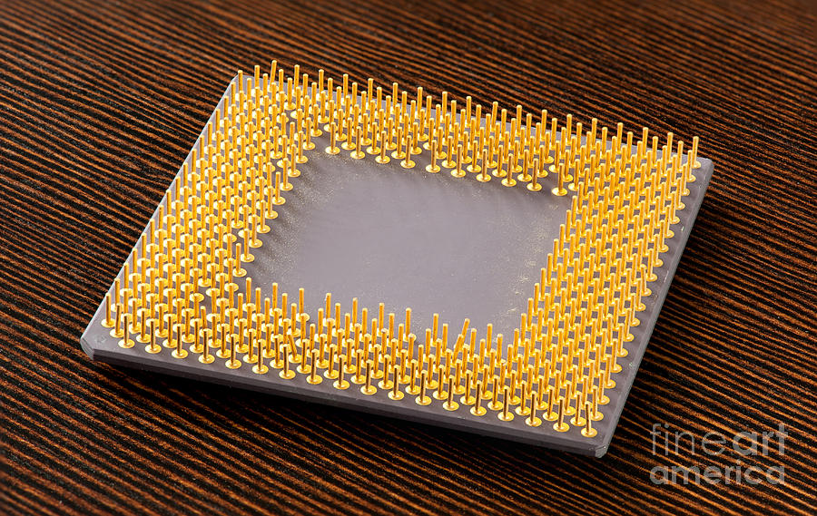 Computer cpu processor chip Photograph by Arletta Cwalina - Pixels