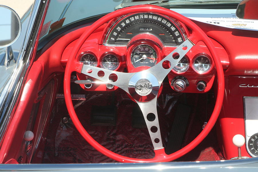Corvette Red Dash Photograph by Charles Schaefer - Fine Art America