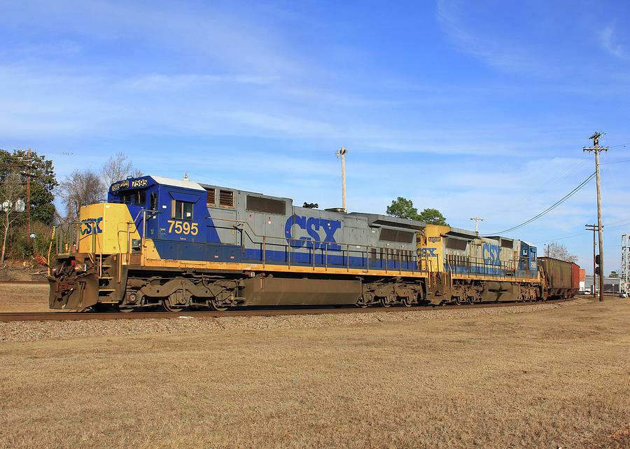 CSX 7595 in Hamlet, NC 12 Photograph by Joseph C Hinson - Pixels