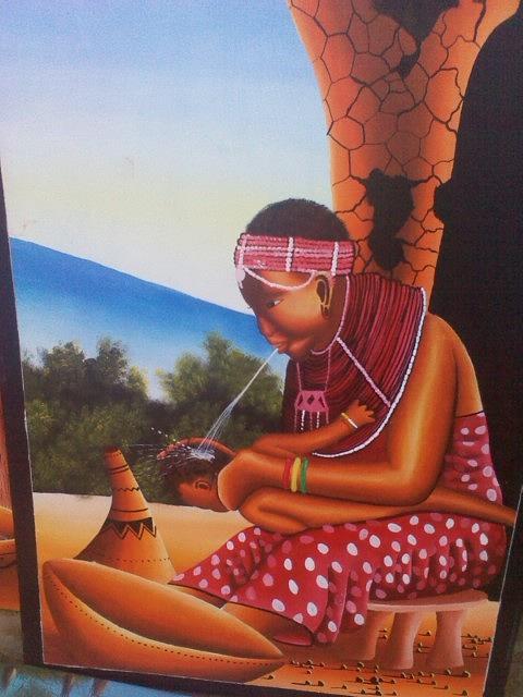 Cultural drawings Drawing by Amos Murigi - Fine Art America