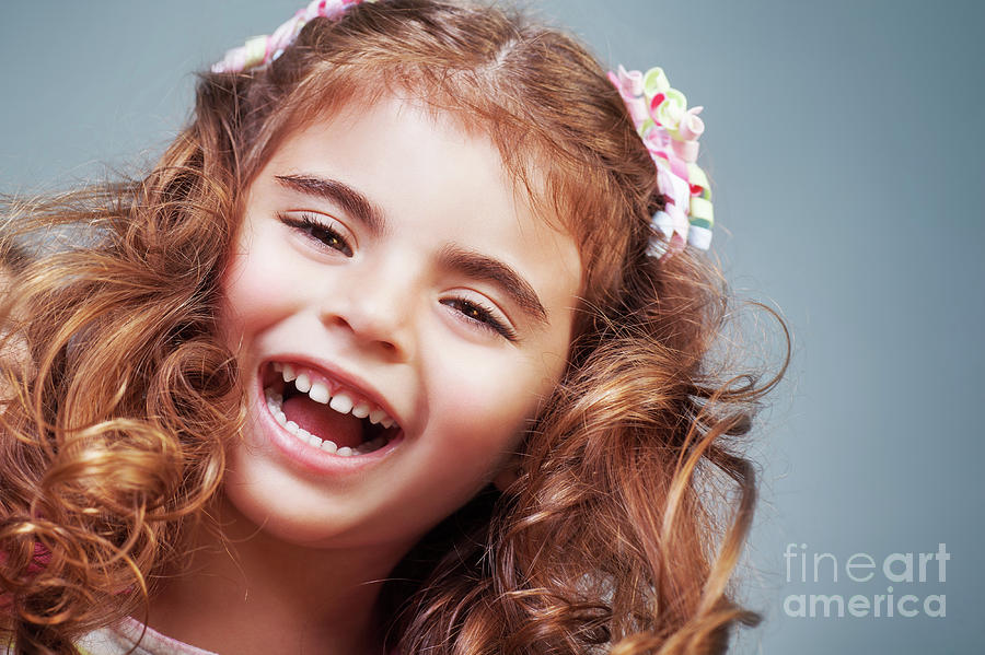 Cute happy little girl Photograph by Anna Om - Pixels