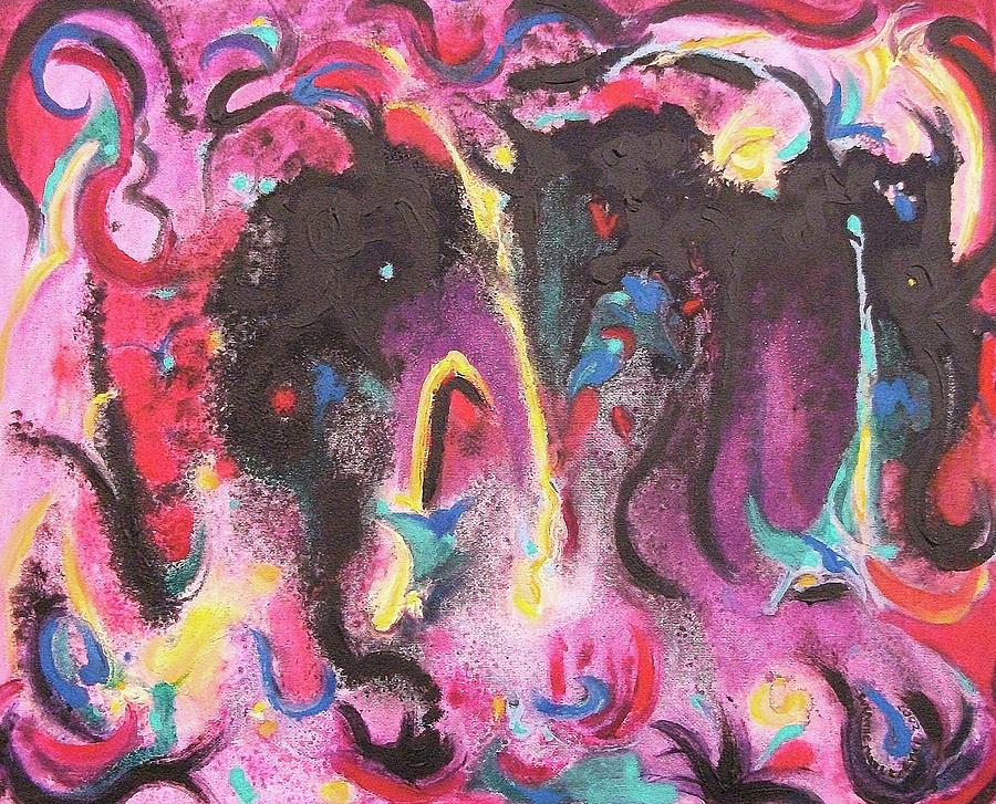 Dancing Demons Painting by Suzanne Marie Leclair - Fine Art America