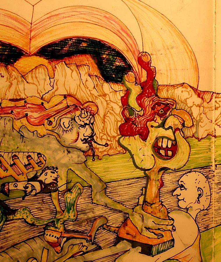 Detail of Unplugged Drawing by Lee M Plate - Pixels