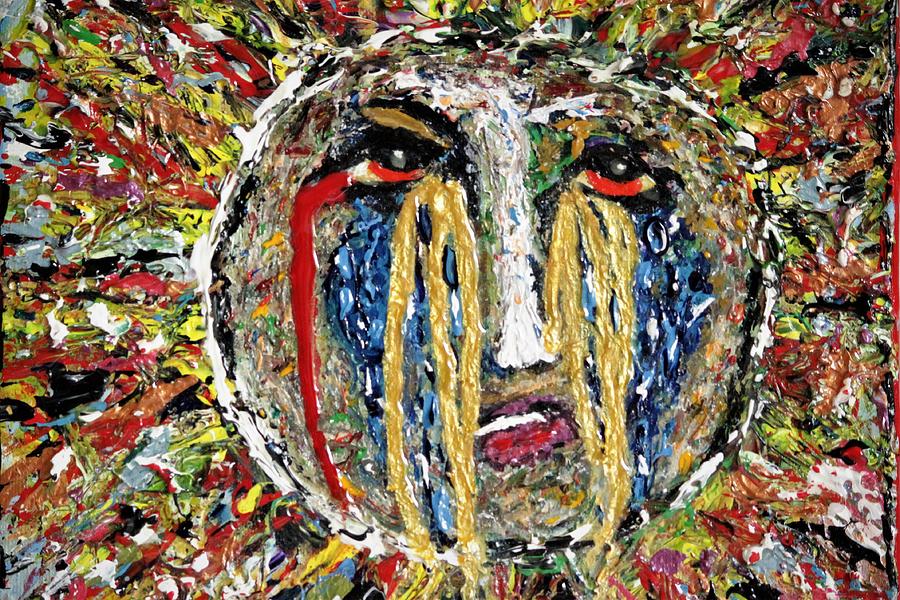 Distressed Face Inauguration 2017 Painting by Jane Gannon - Fine Art ...