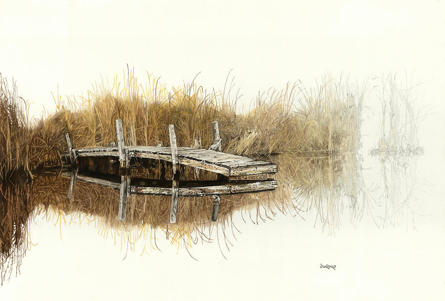 Dockside Reflections Painting by Dwayne James - Fine Art America