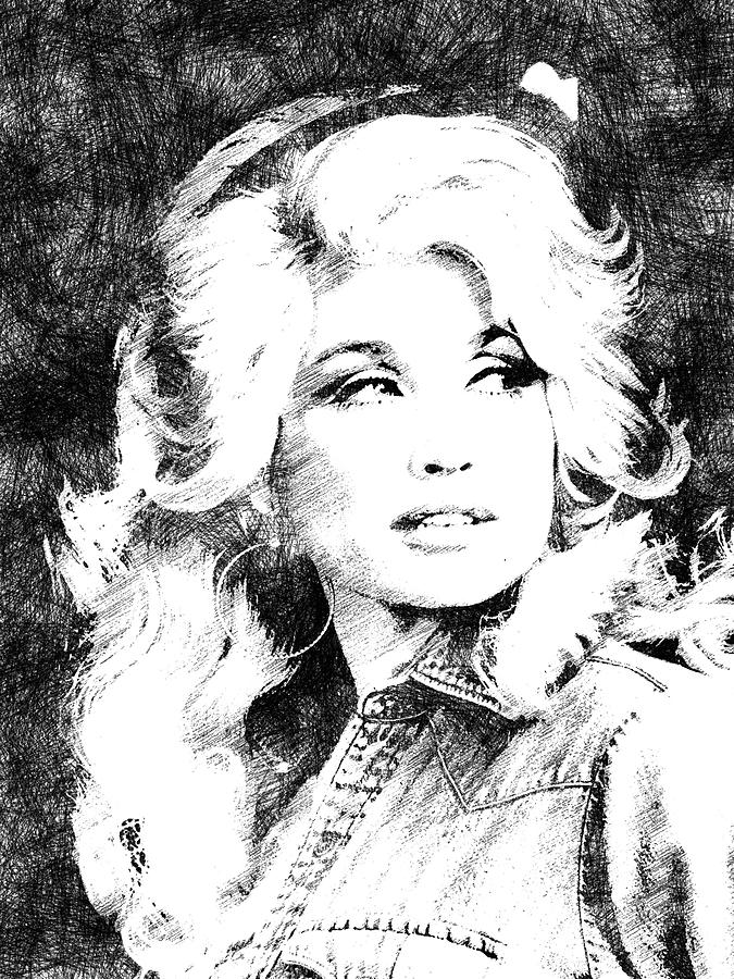 Dolly Parton bw portrait Digital Art by Mihaela Pater - Fine Art America Dolly Parton bw portrait Digital Art by Mihaela Pater - Fine Art America