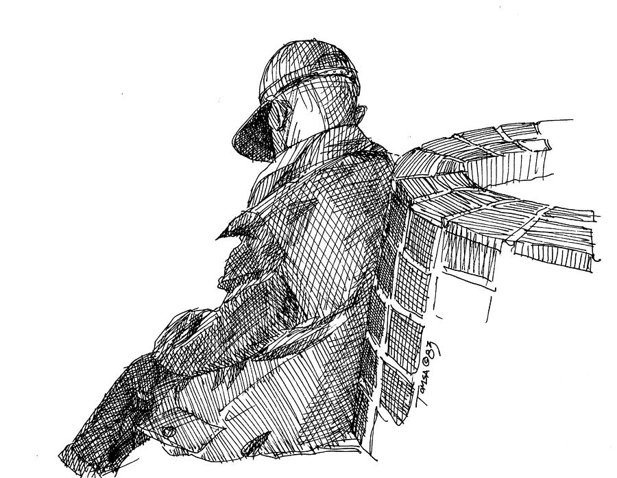 Dozing - Art by Bill Tomsa - Art By Bill Tomsa Drawing by Bill Tomsa ...