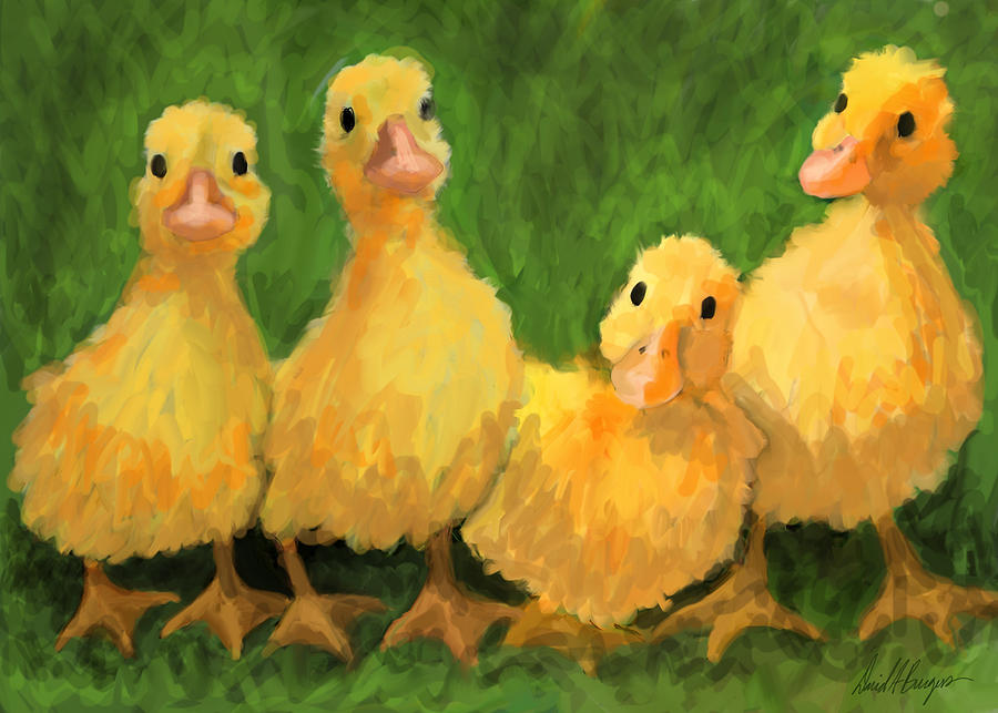 Fuzzy Duckies Digital Art by David Burgess | Fine Art America