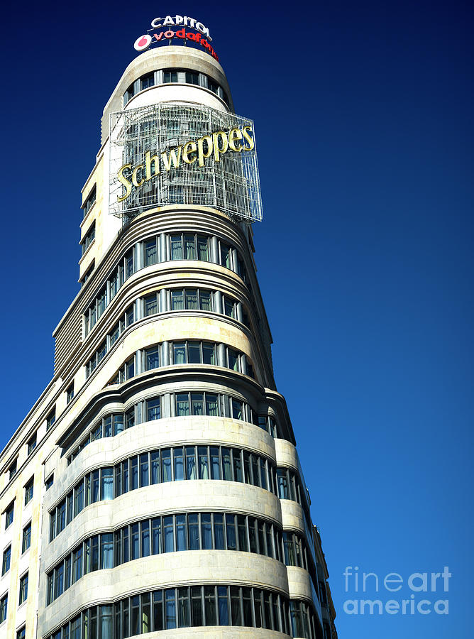 Edificio Capitol Madrid Photograph by John Rizzuto | Fine Art America