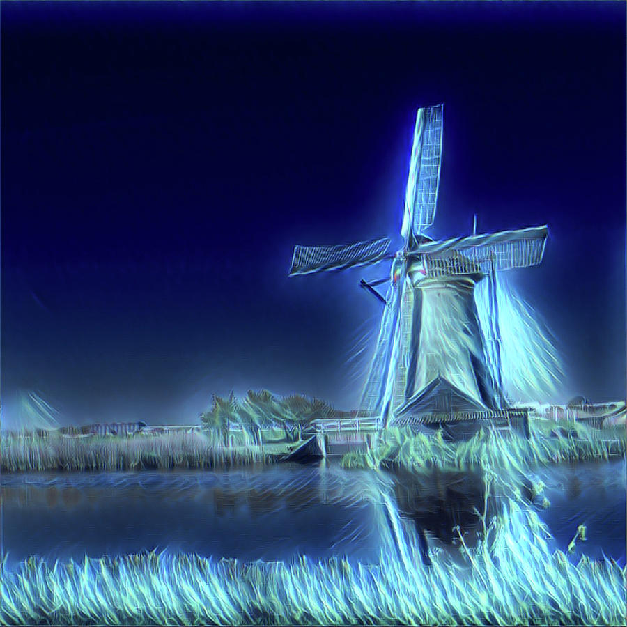 Electric Windmill Digital Art by Lisa Lemmons-Powers - Fine Art America
