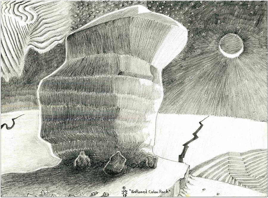 Enflamed Colon Rock Drawing by John Linden - Fine Art America